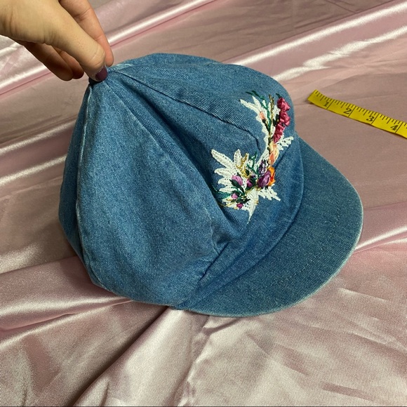 Vintage | Accessories | Vintage 8s 90s Chunky Funky Denim Baseball Hat ...